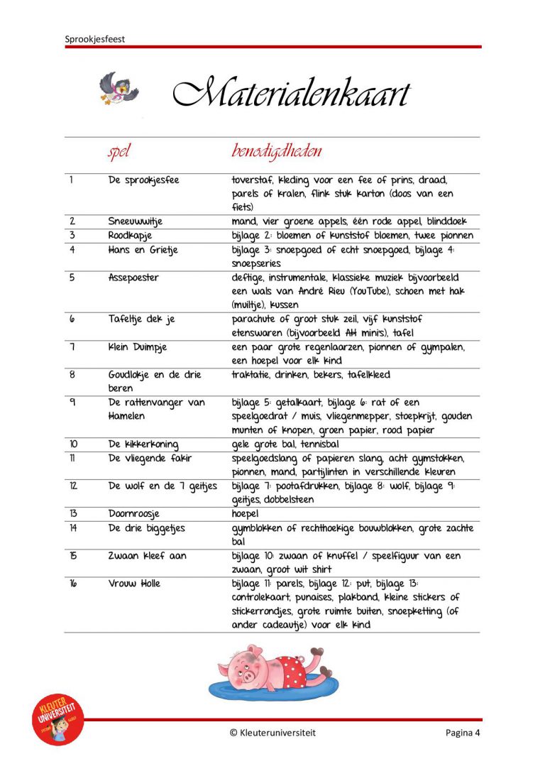 Sprookjesfeest – Kleuteruniversiteit