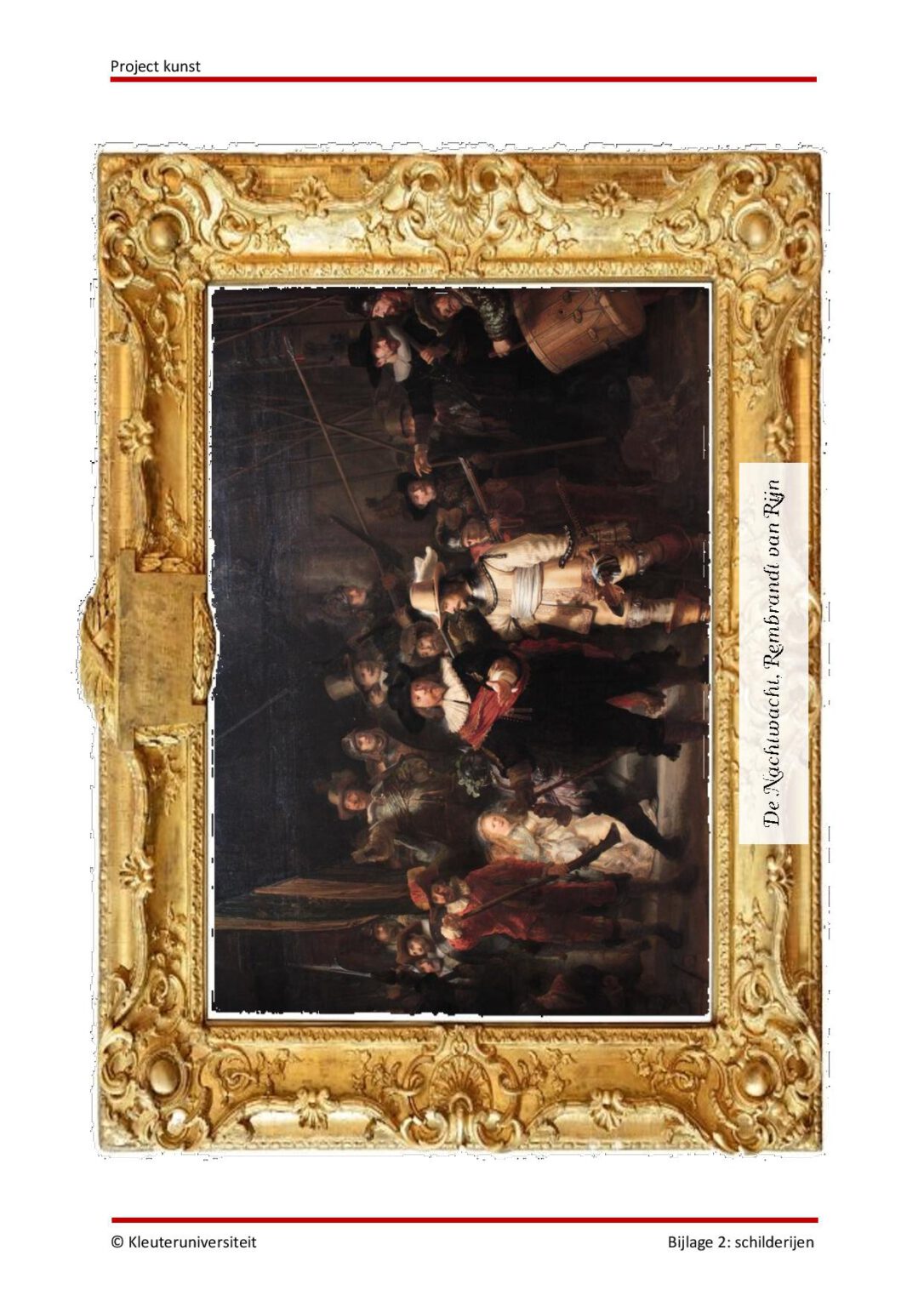 Kunst – Maurits Muis en Rembrandt – Kleuteruniversiteit