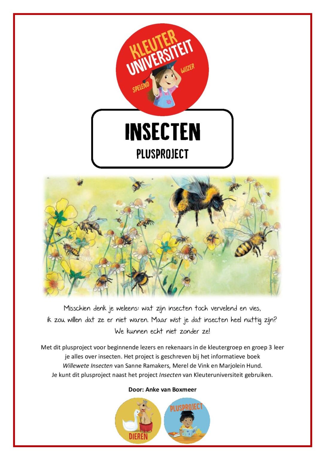 Insecten – plusproject – Kleuteruniversiteit
